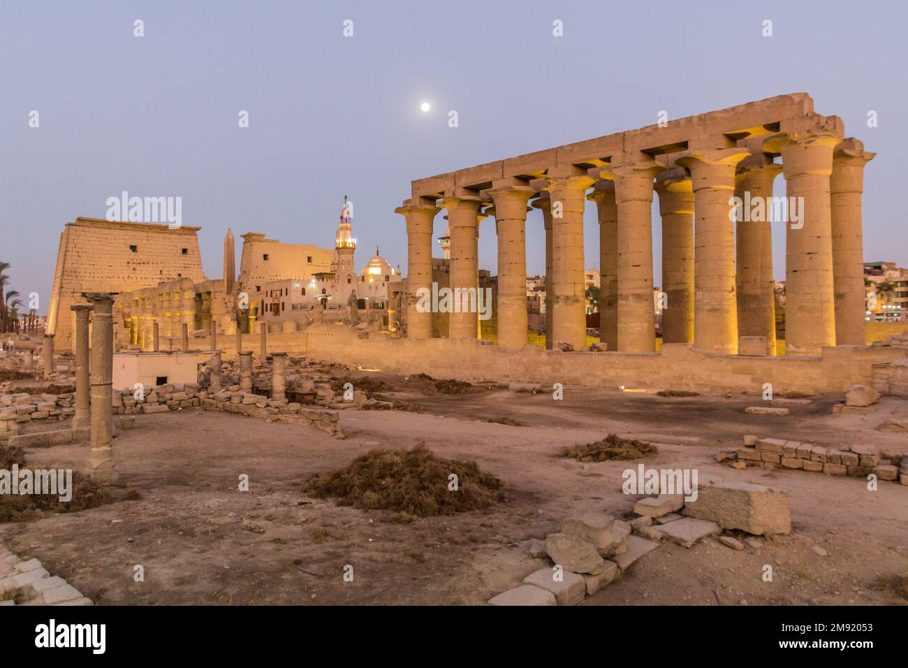 Evening view of Luxor temple, Egypt Stock Photo - Alamy