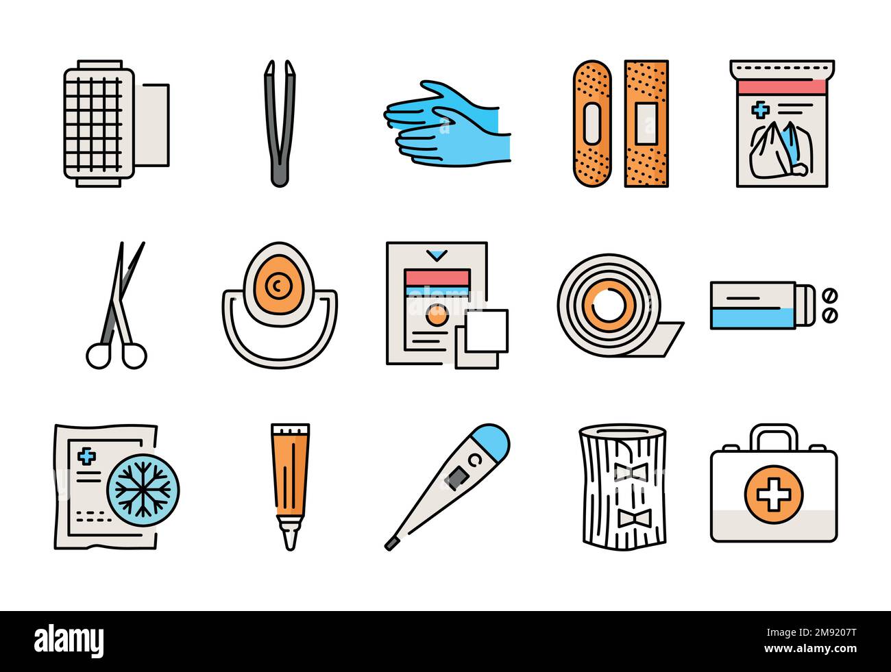 First aid. Medical help. UI UX GUI design element. Editable stroke Stock Vector Image & Art - Alamy