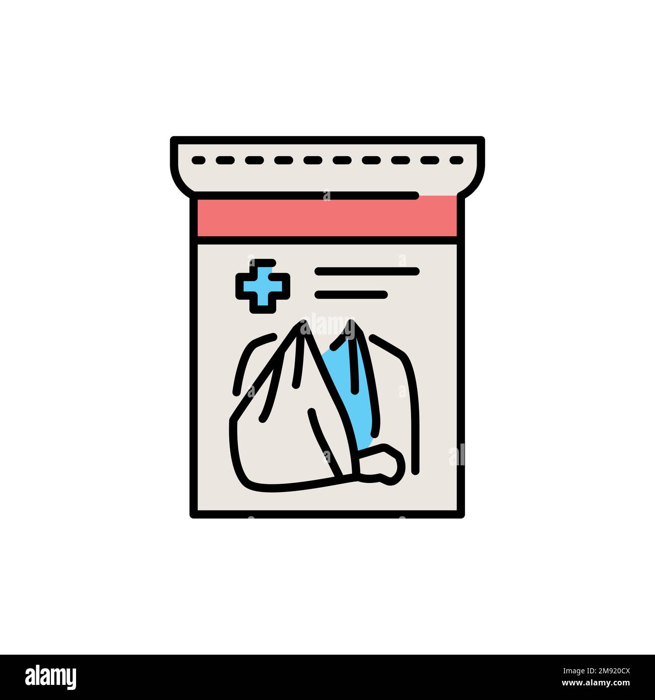 Triangular bandage color line icon. First aid. Medical help Stock ...