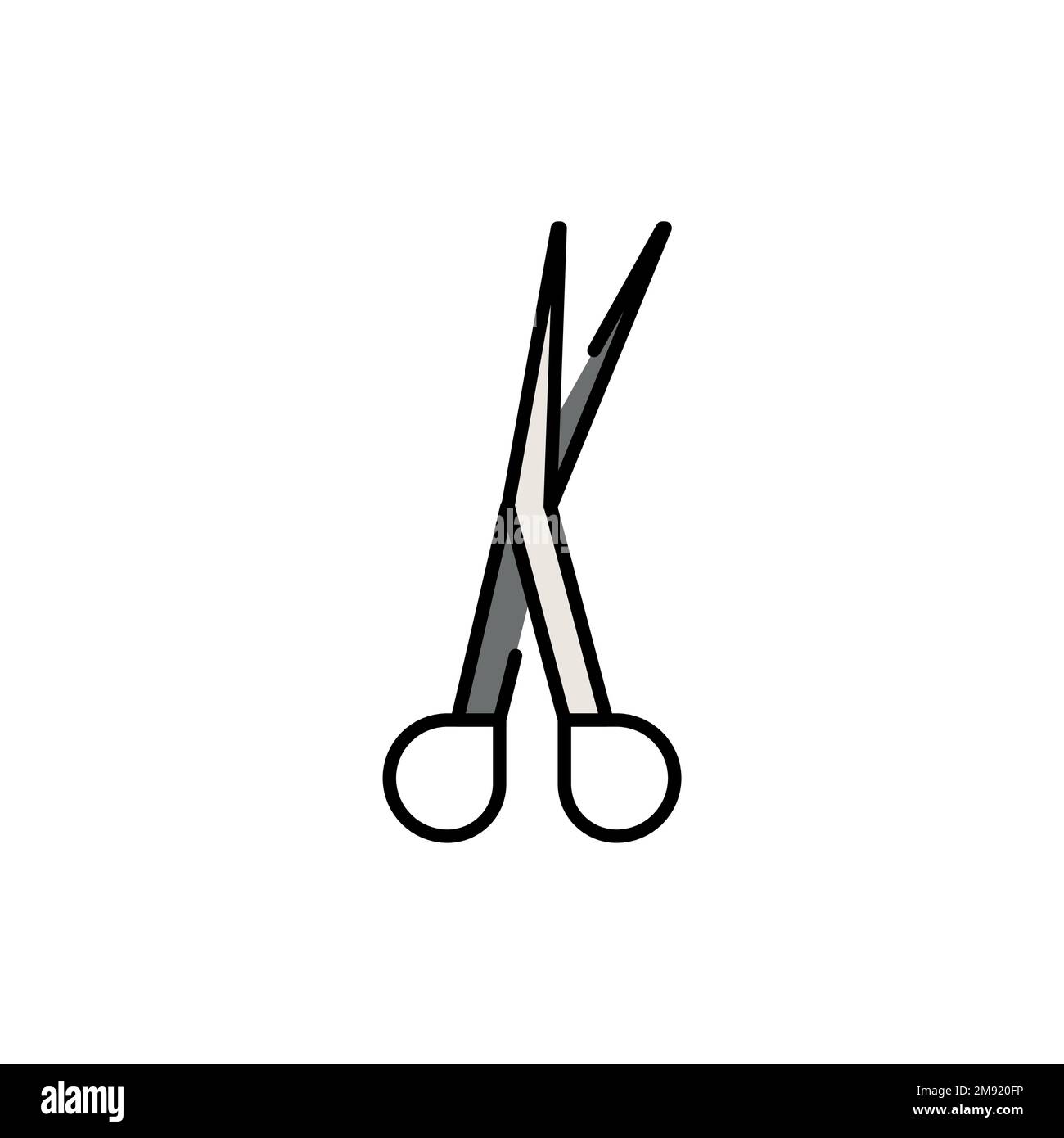 Surgical scissors color line icon. First aid. Medical help Stock Vector ...