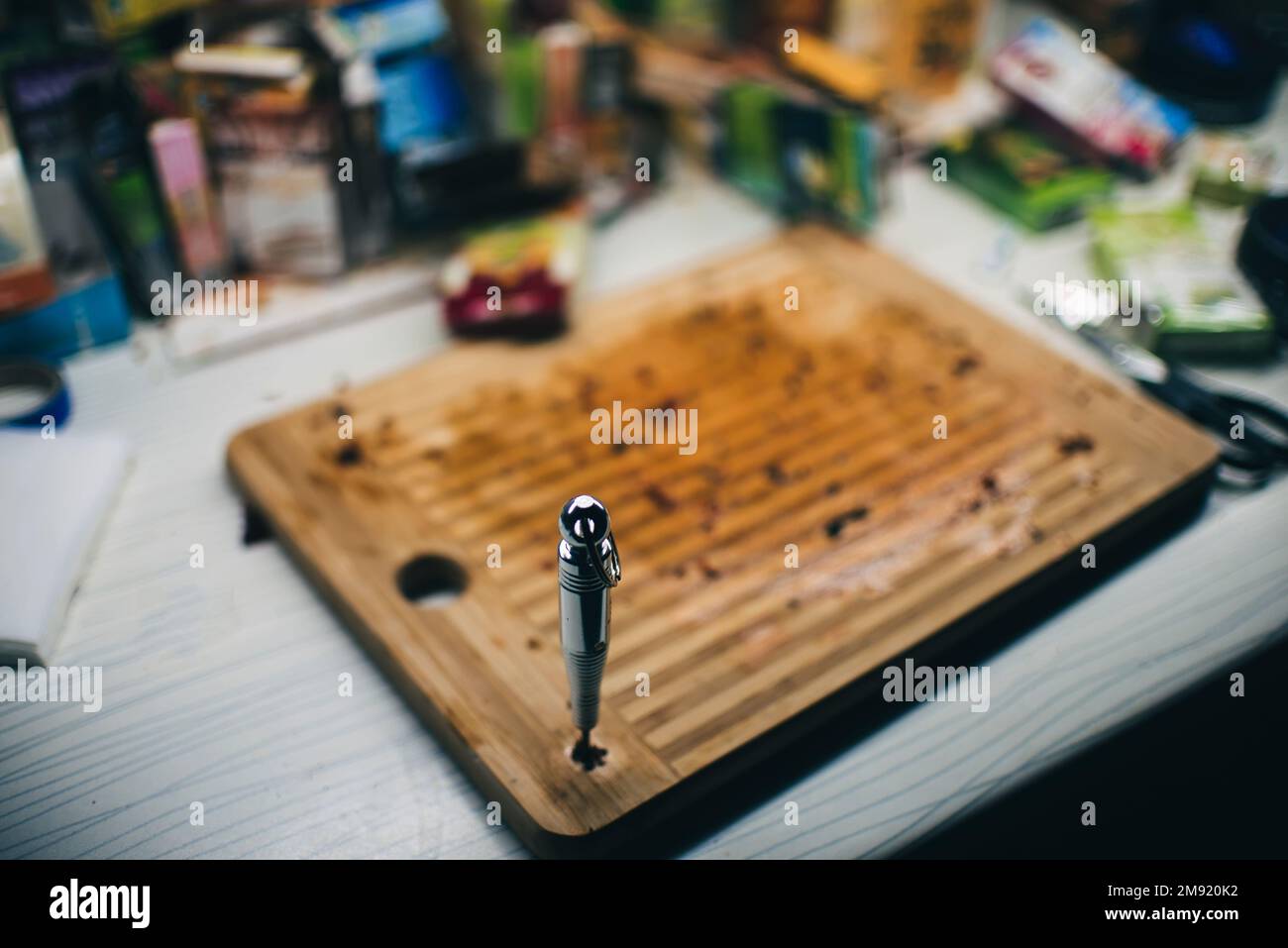 awl for piercing the foil for Shisha on the Board for the filling of ...