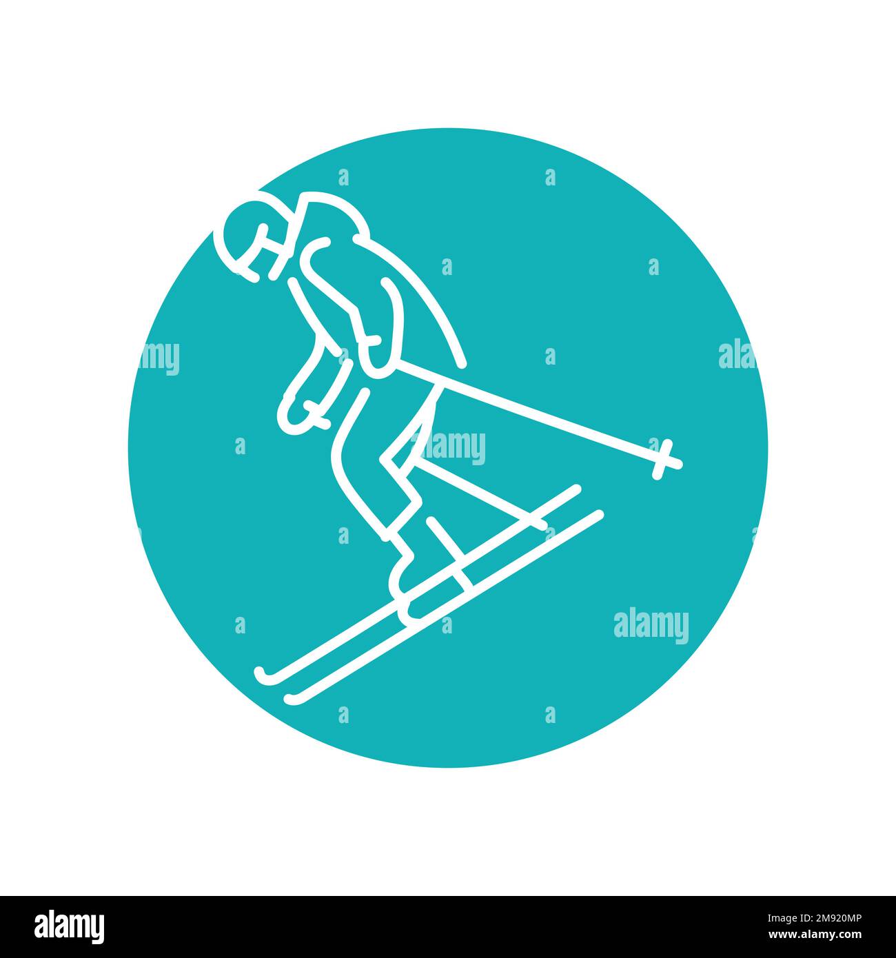Snow ski jump female vector hi-res stock photography and images - Alamy
