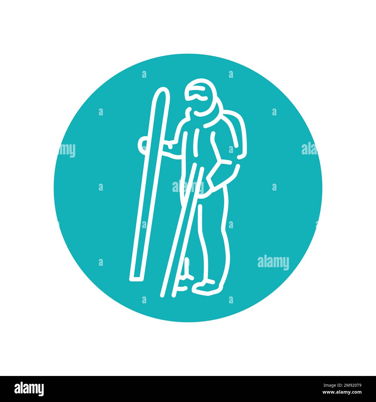 Freestyle skiing female Stock Vector Images - Alamy