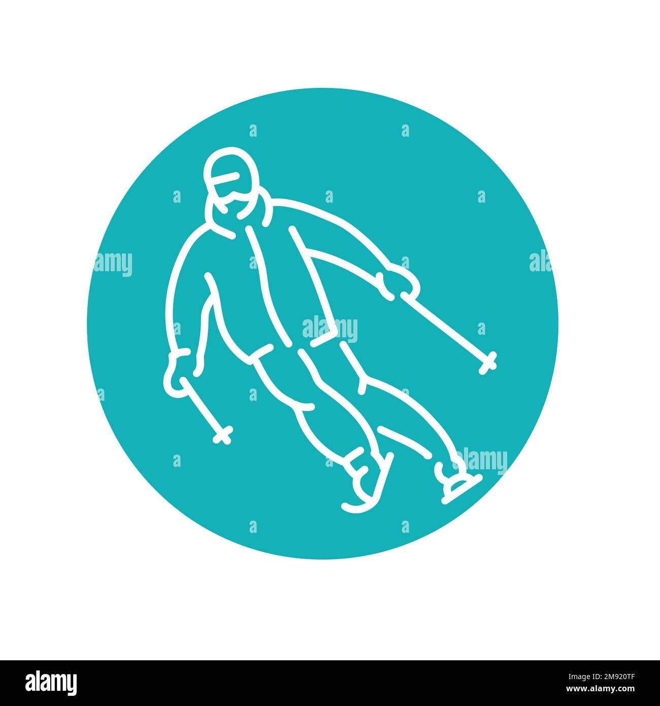 Snowshoeing in the alps Stock Vector Images - Alamy
