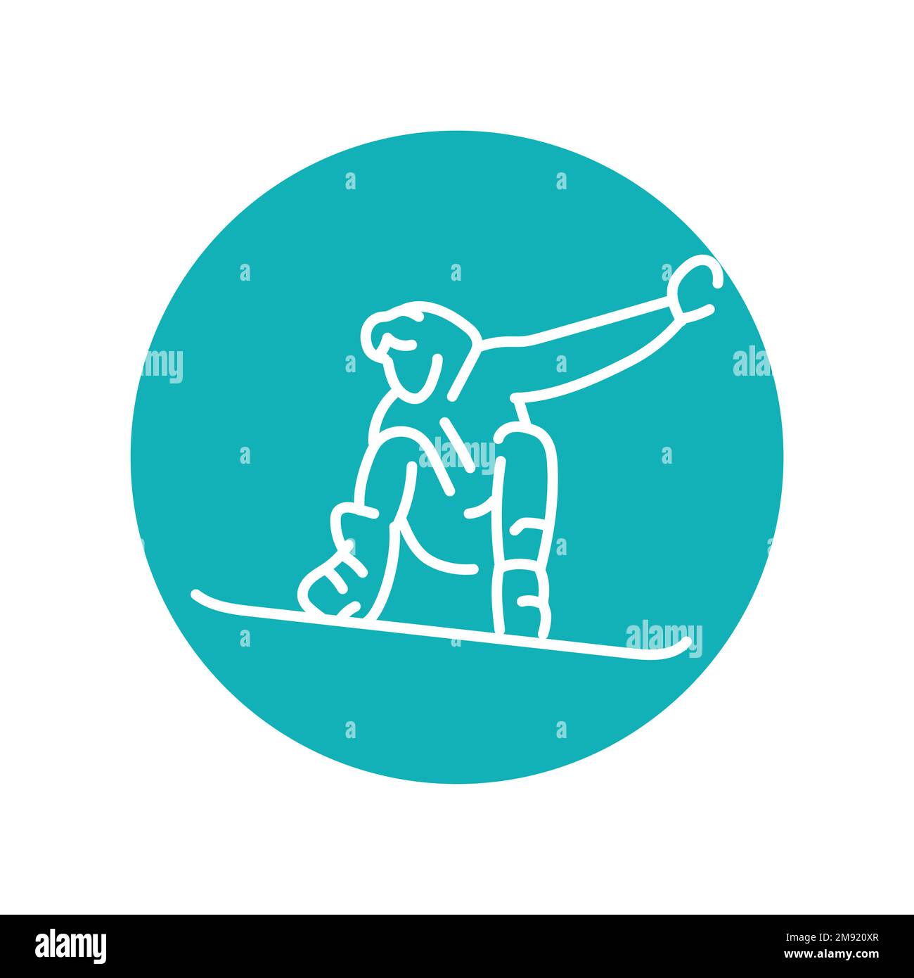 Snowshoeing in the alps Stock Vector Images - Alamy