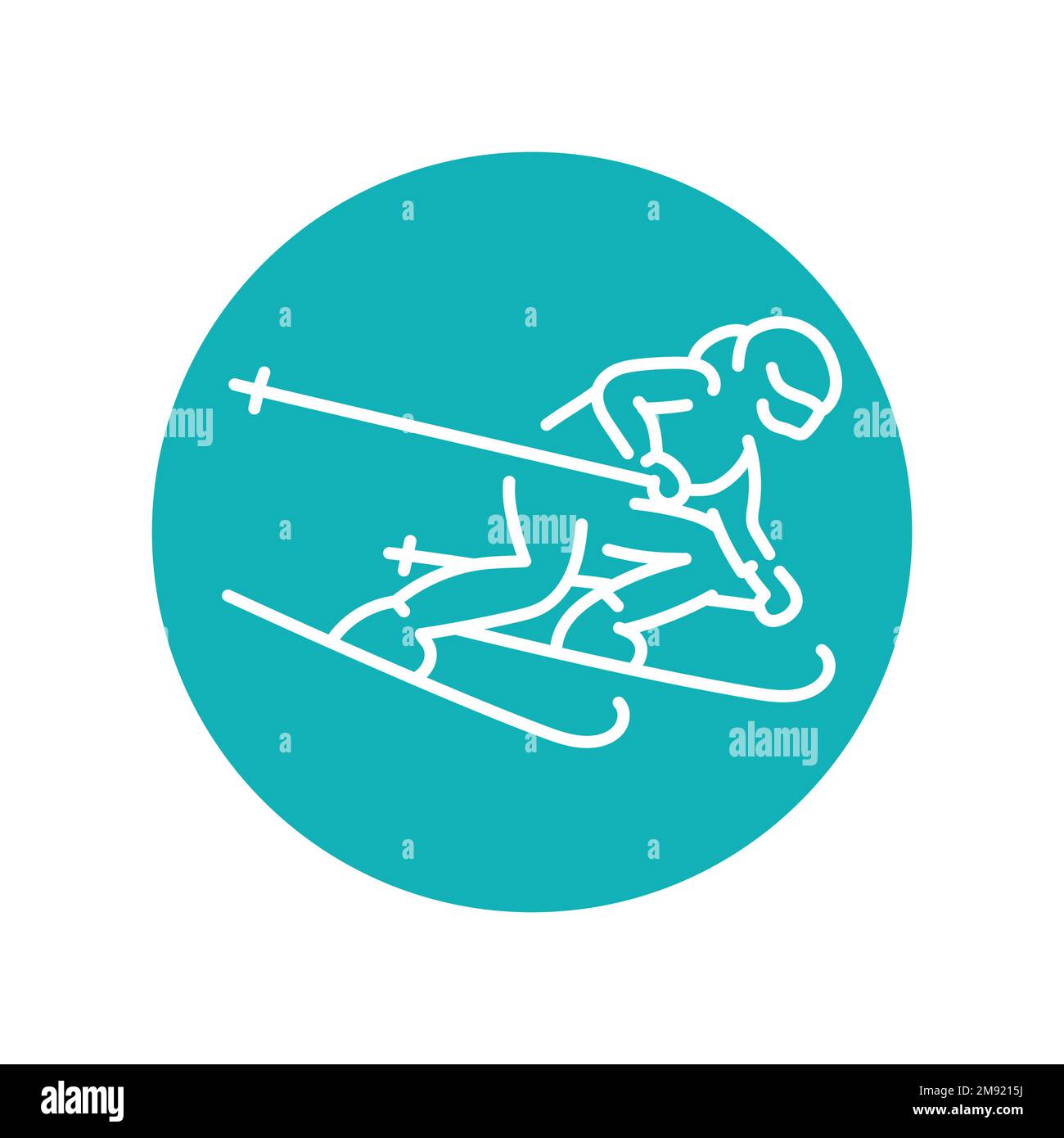 Snow ski jump female vector hi-res stock photography and images - Alamy