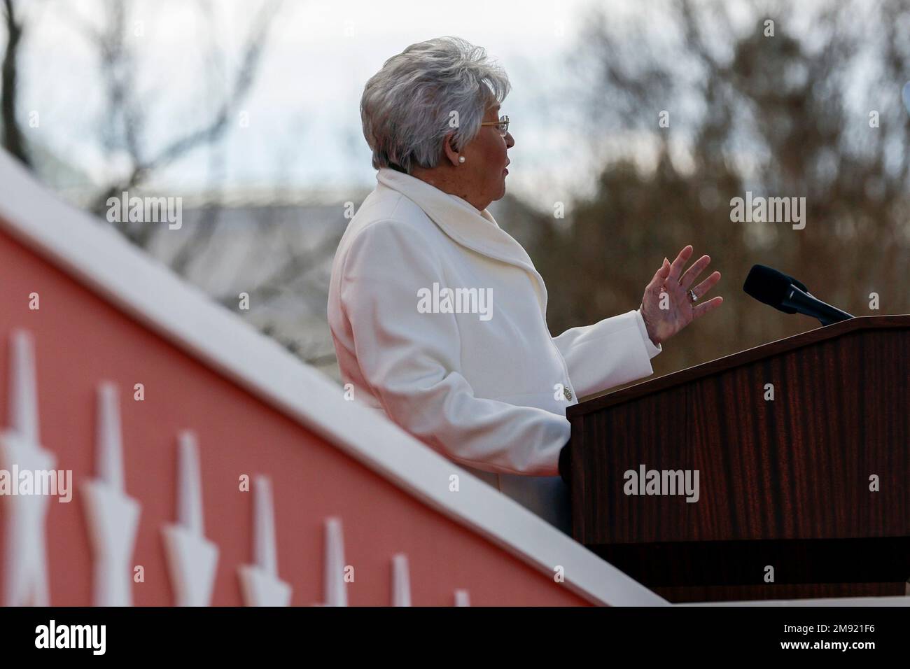 Governor Kay Ivey speaks after she takes the oath to become the 54th ...