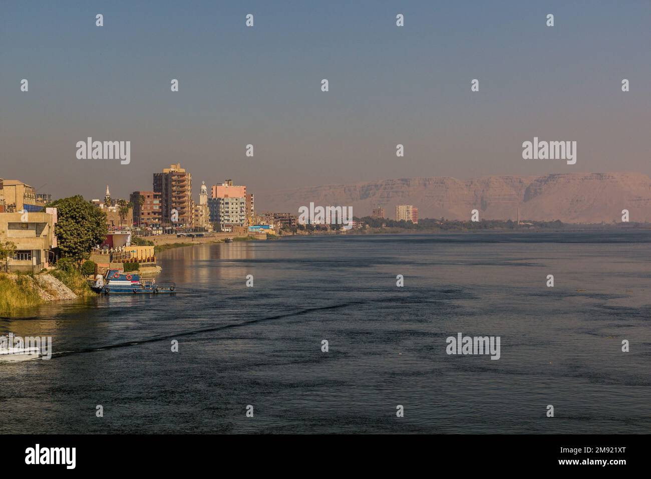 Nile riverside city in Egypt Stock Photo - Alamy