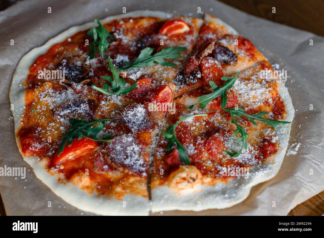 neapolitan homemade pizza margarita from the brick oven. Napoleon ...
