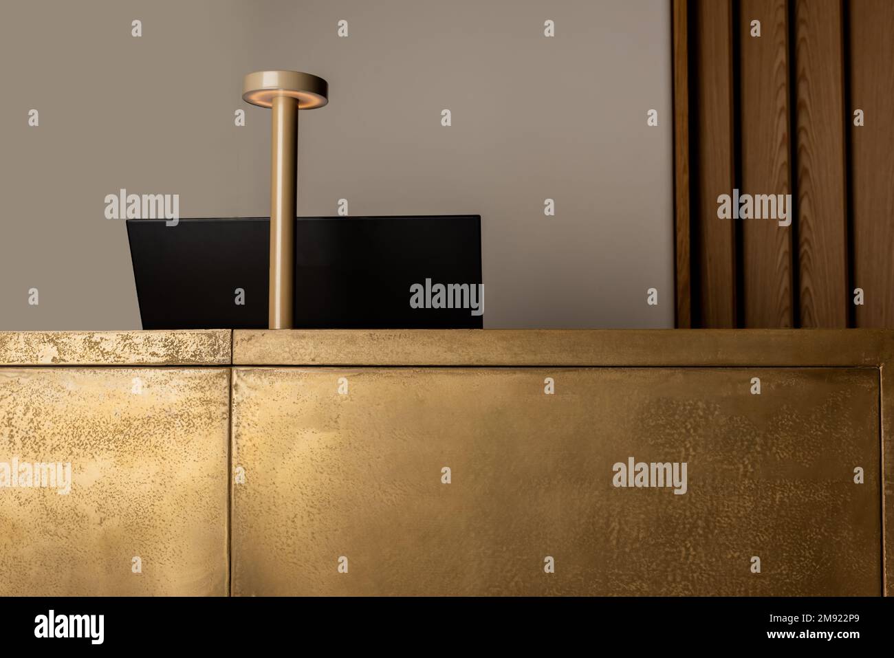 Computer monitor at hotel reception hi-res stock photography and images ...