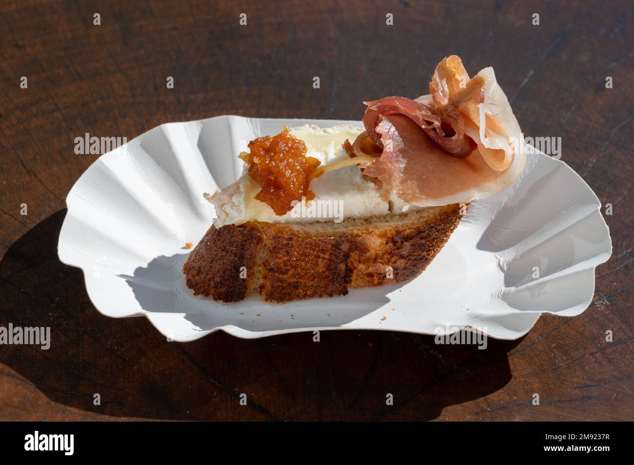 Typical mini burger snack of Basque Country, pinchos or pinxtos, small ...