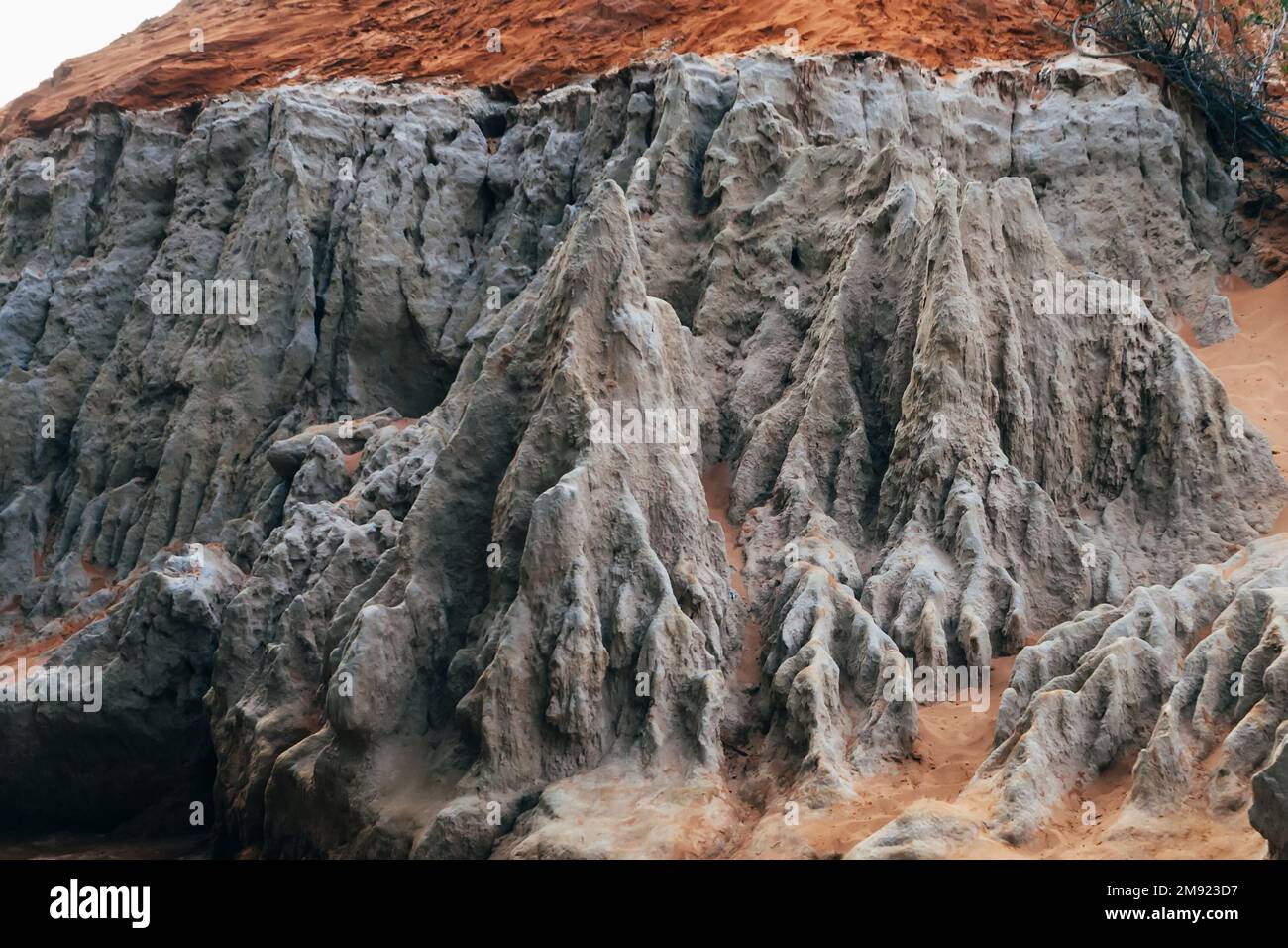 Fairy Stream in Mui Ne in Vietnam. Landmark, red sand mountain canyon ...