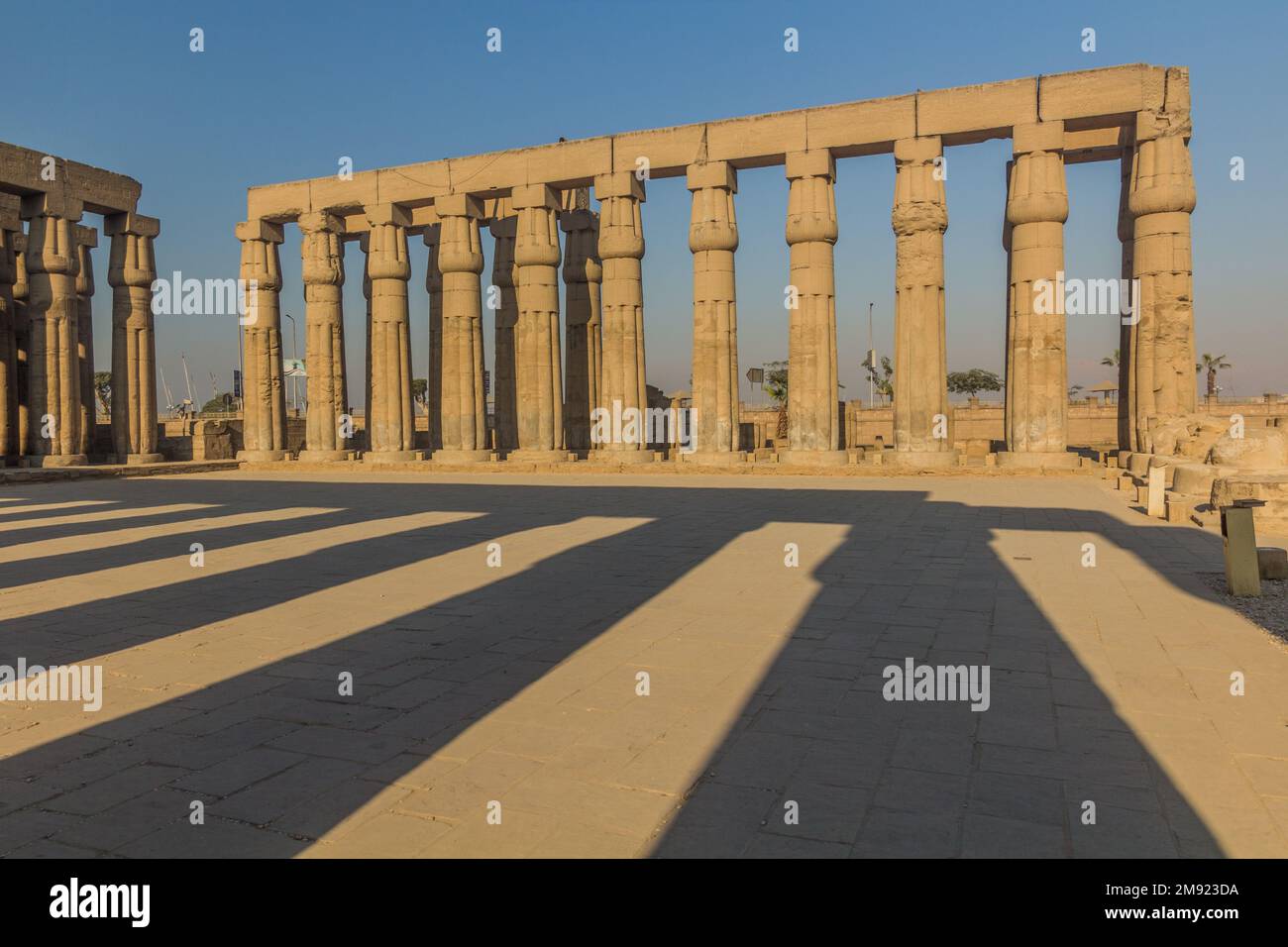 Sun Court of Amenhotep III at the Luxor temple, Egypt Stock Photo - Alamy