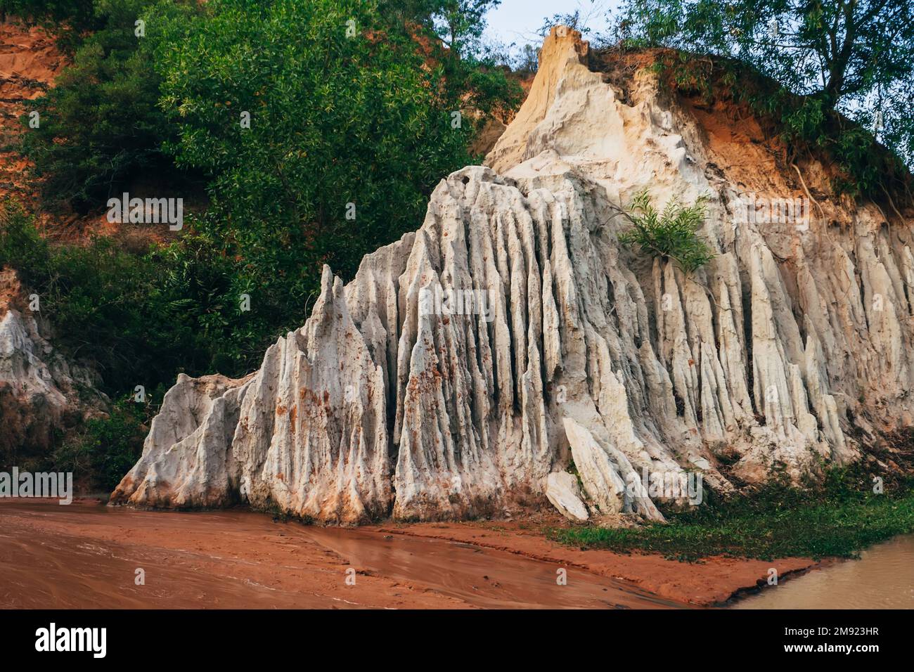 Fairy Stream in Mui Ne in Vietnam. Landmark, red sand mountain canyon ...