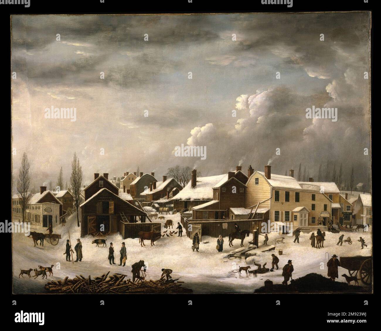 Winter Scene in Brooklyn Francis Guy (American, 1760-1820). Winter ...