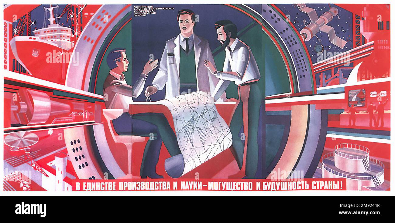 Soviet science poster hi-res stock photography and images - Alamy