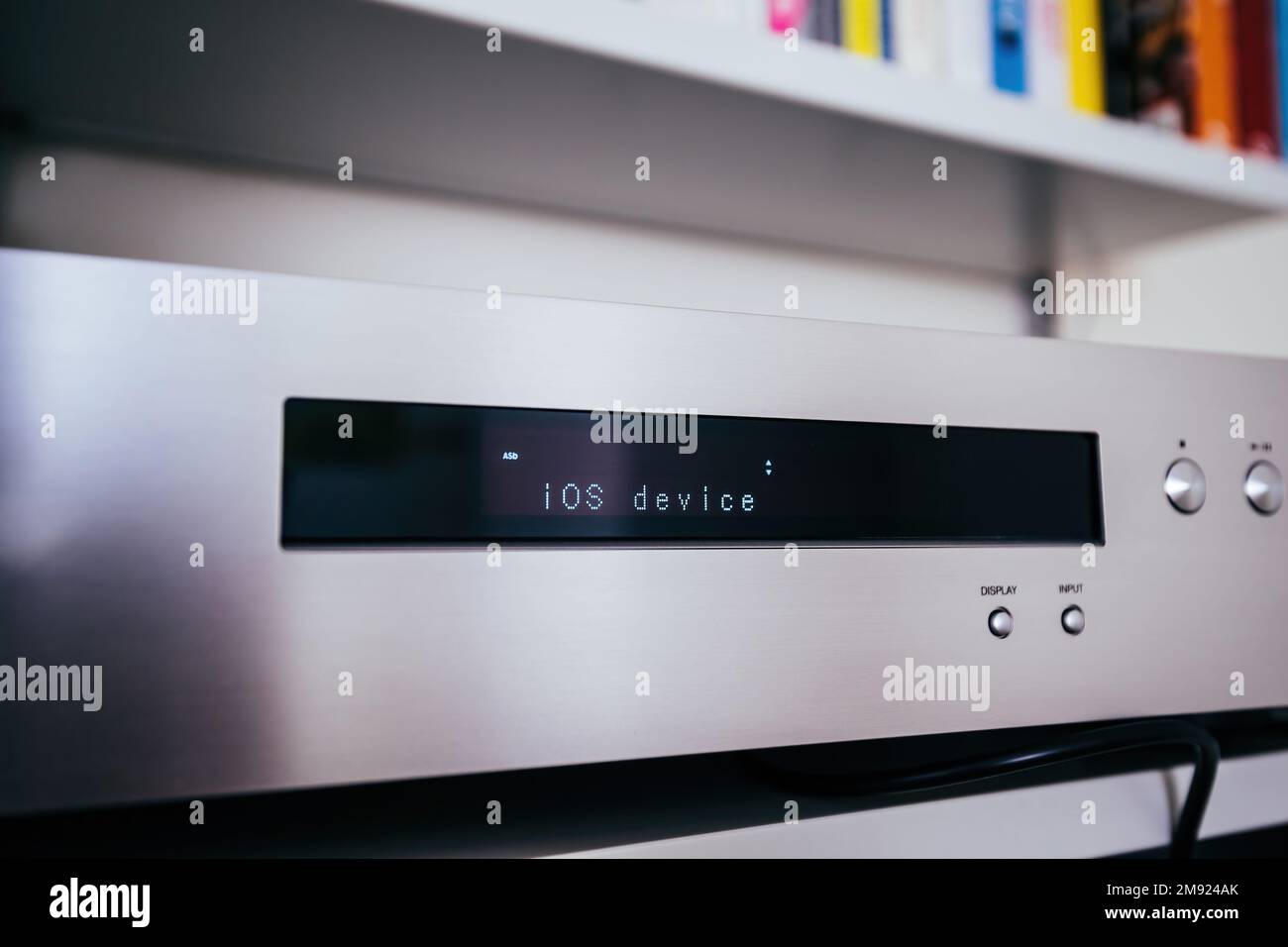 Paris, France - Dec 13, 2022: Setting up iOS device on the display of ...