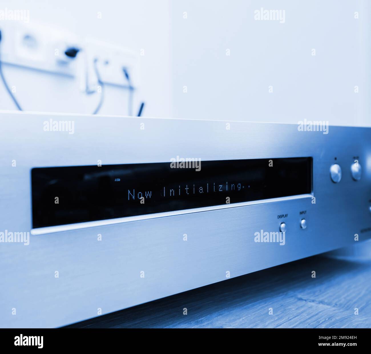 Paris, France - Dec 13, 2022: Now initializing dot matrix display ...