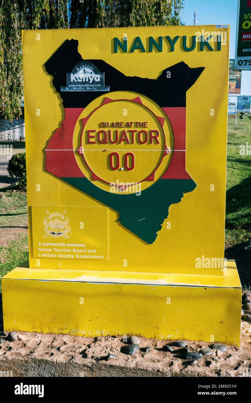 Kenya equator sign hi-res stock photography and images - Alamy