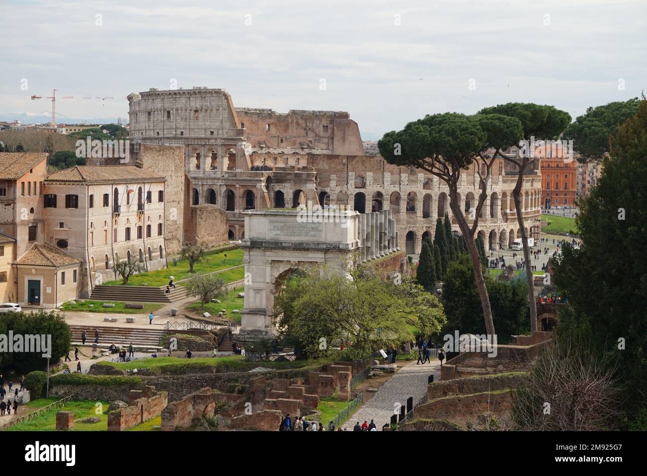 Colosseum and Forum Romanum, Rome, Italy Stock Photo - Alamy