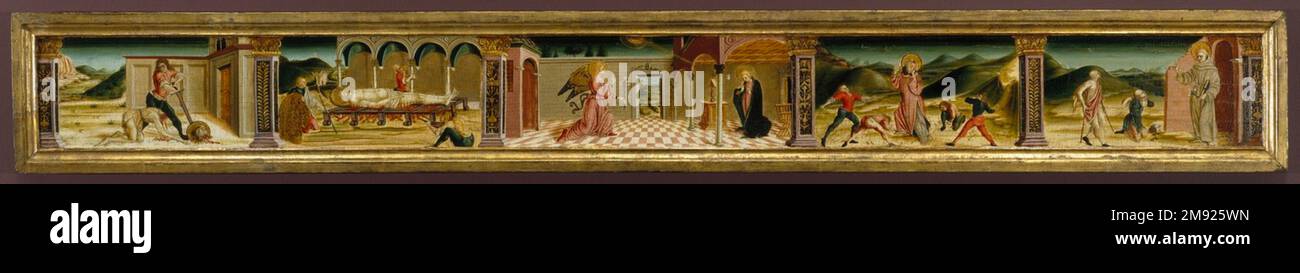 Predella with Annunciation and Scenes from the Lives of Four Saints ...