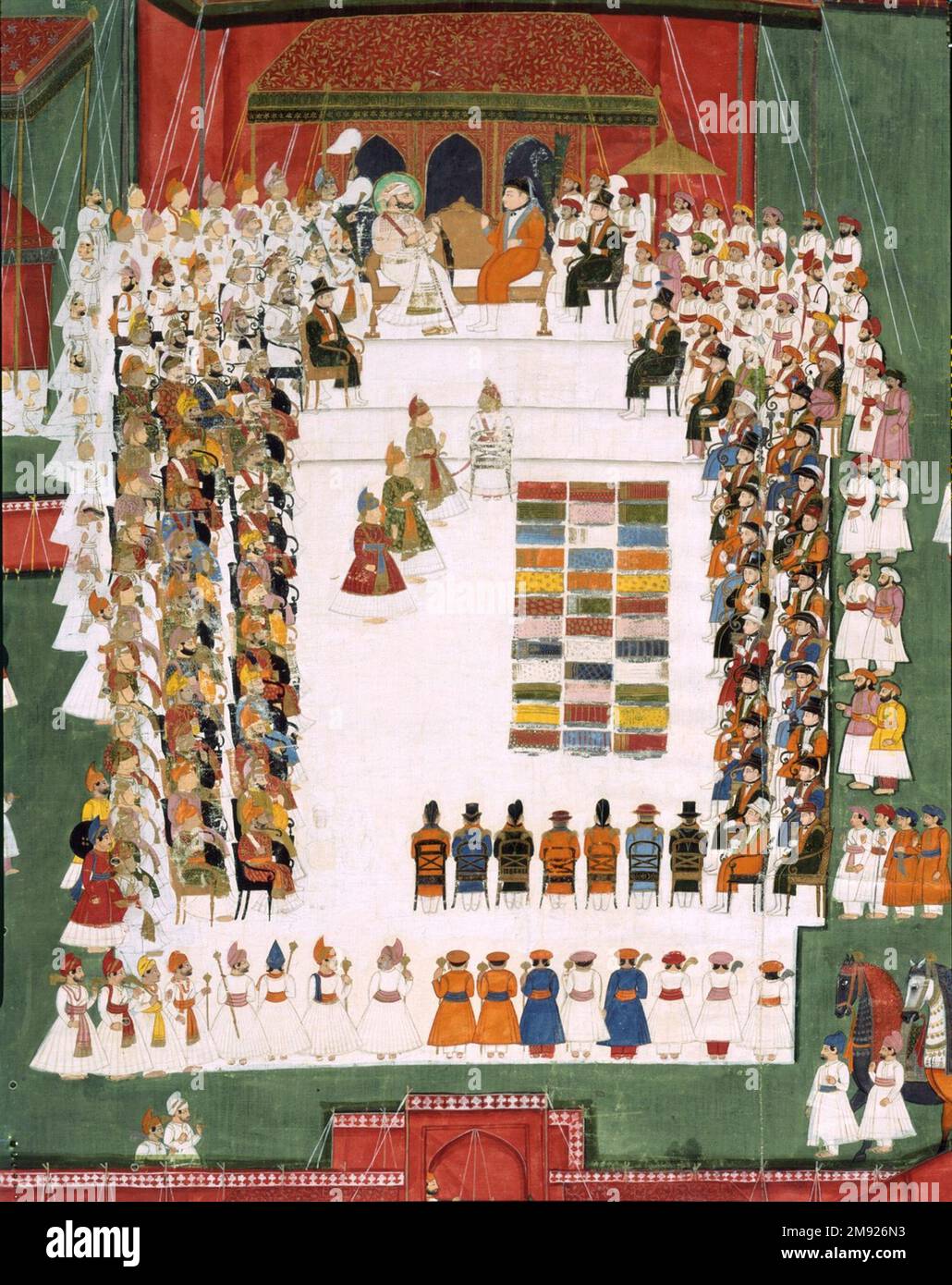 Maharana Jawan Singh of Mewar Receiving the Governor General of India ...