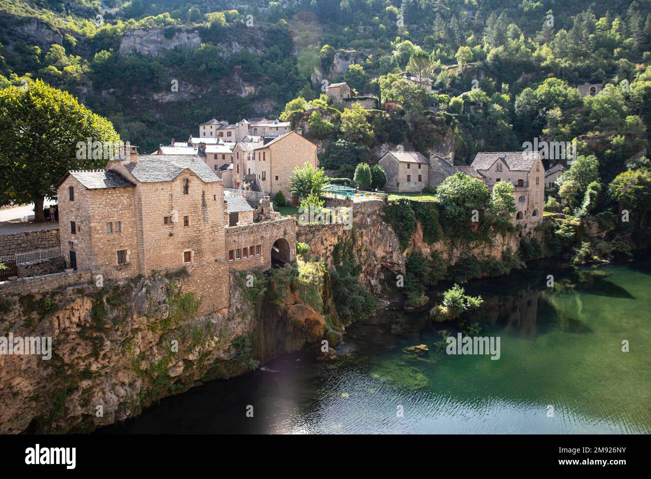 Village of Saint Chély du Tarn in the Gorges du Tarn in France Stock ...