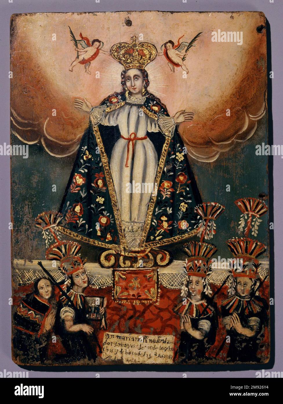 The Virgin Mary with Indigenous (Aymara) Donors Unknown. The Virgin ...