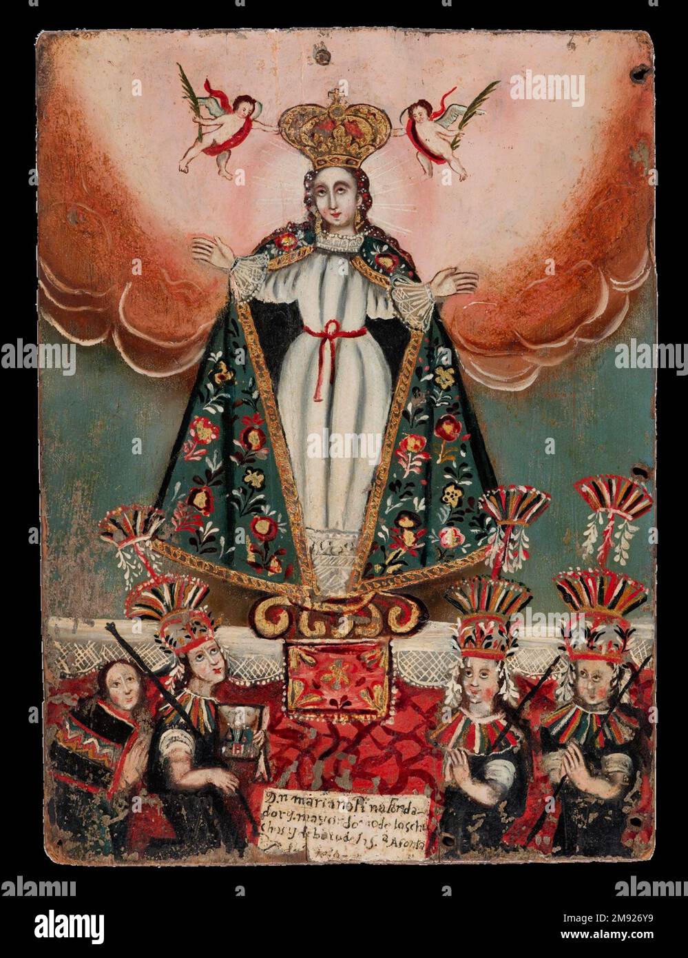 The Virgin Mary with Indigenous (Aymara) Donors Unknown. The Virgin ...