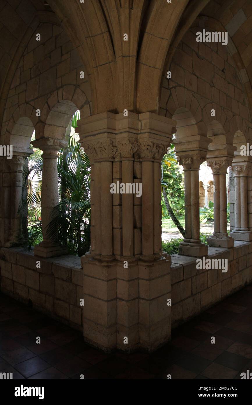 A vertical shot of pillars in Saint Bernard de Clairvaux Church in ...