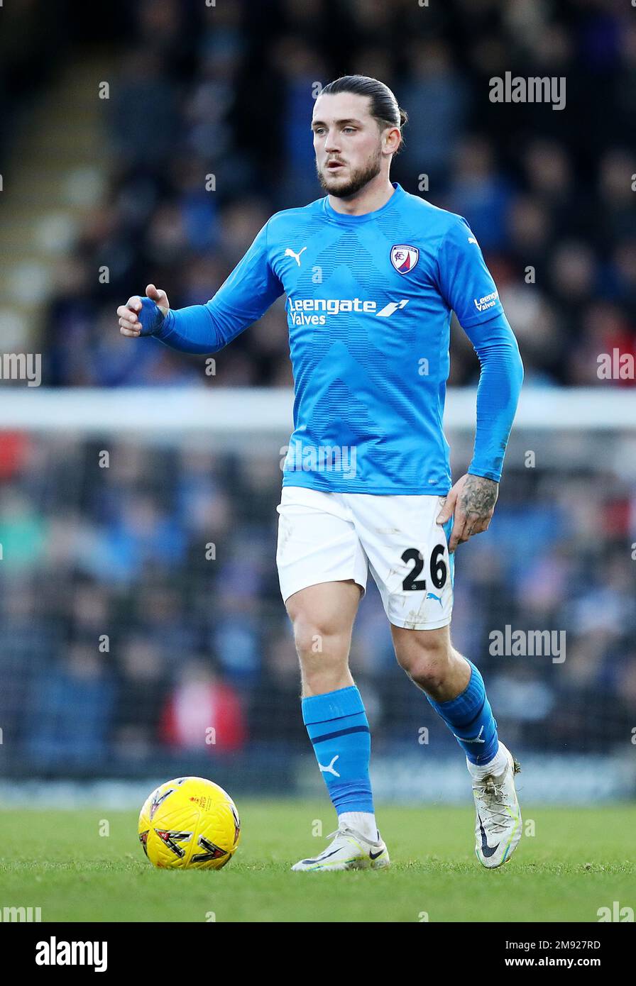 Chesterfield's Darren Oldaker during the Emirates FA Cup third round ...