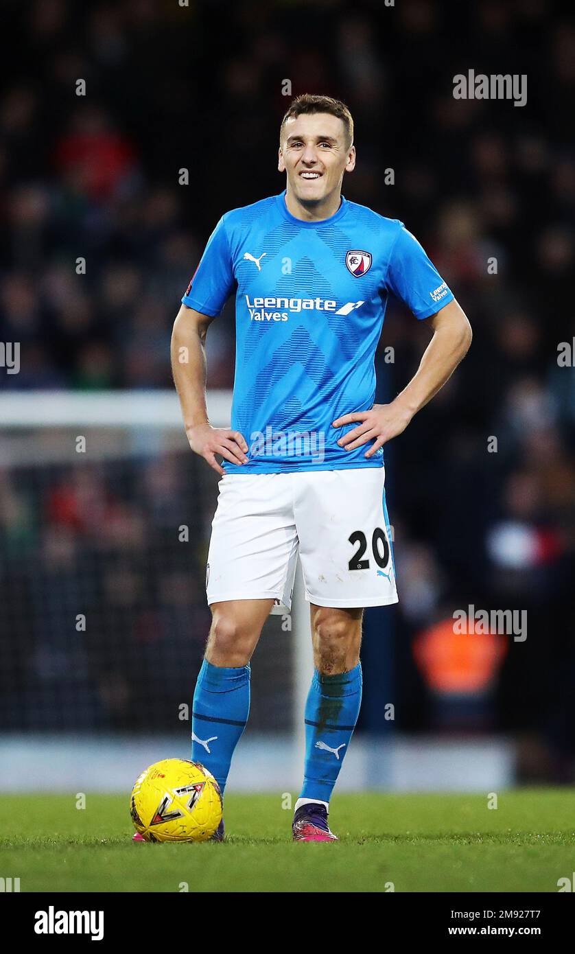 Chesterfield's Jeff King during the Emirates FA Cup third round match ...