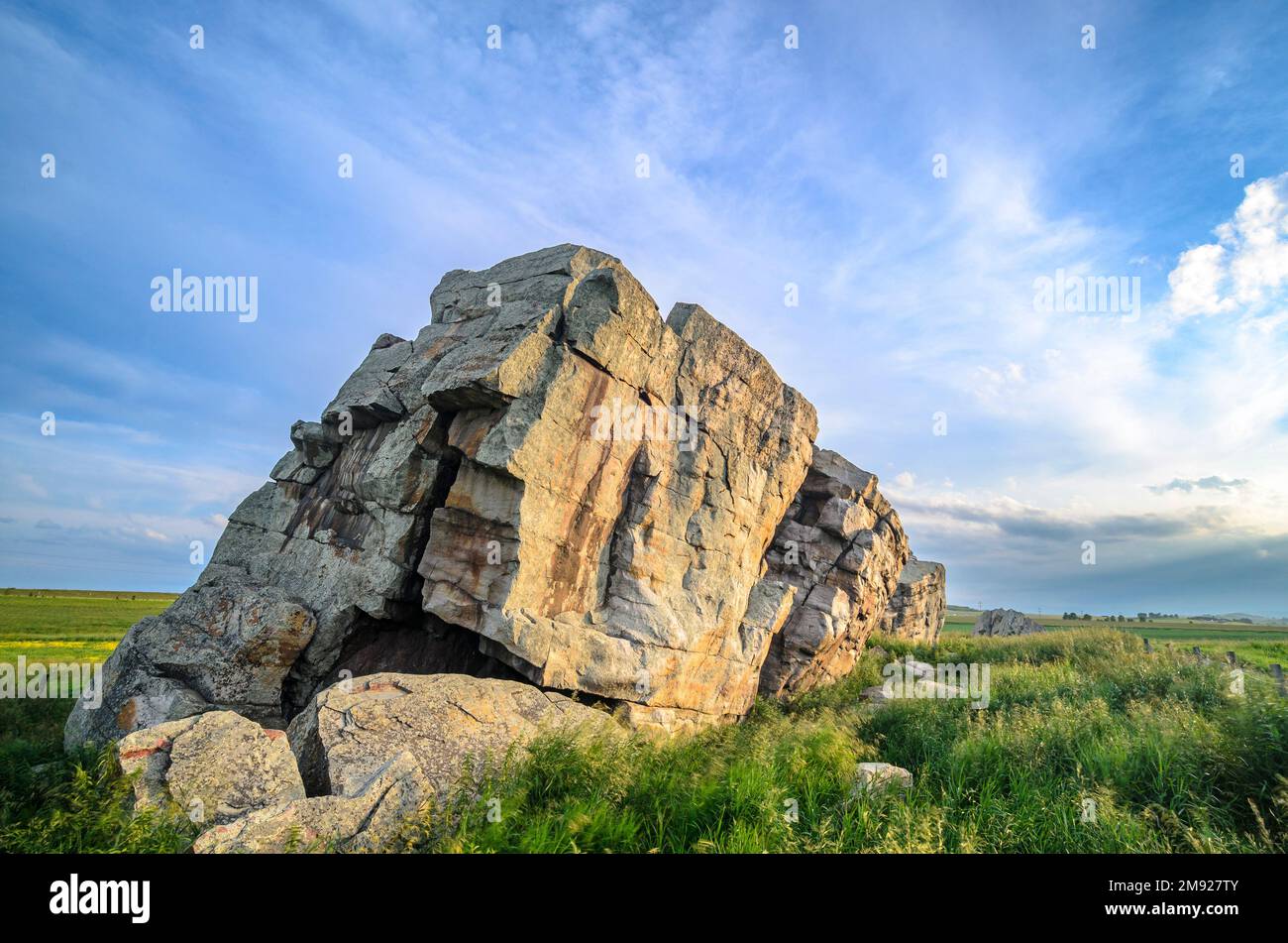 The one of the two huge glacial erratics known as the "Big Rock" near ...