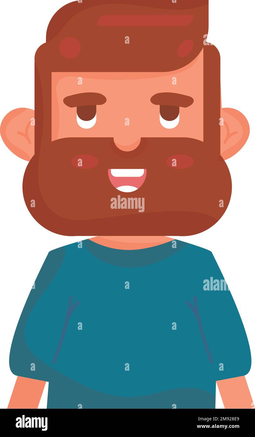Cute male character with beard Vector Stock Vector Image & Art - Alamy