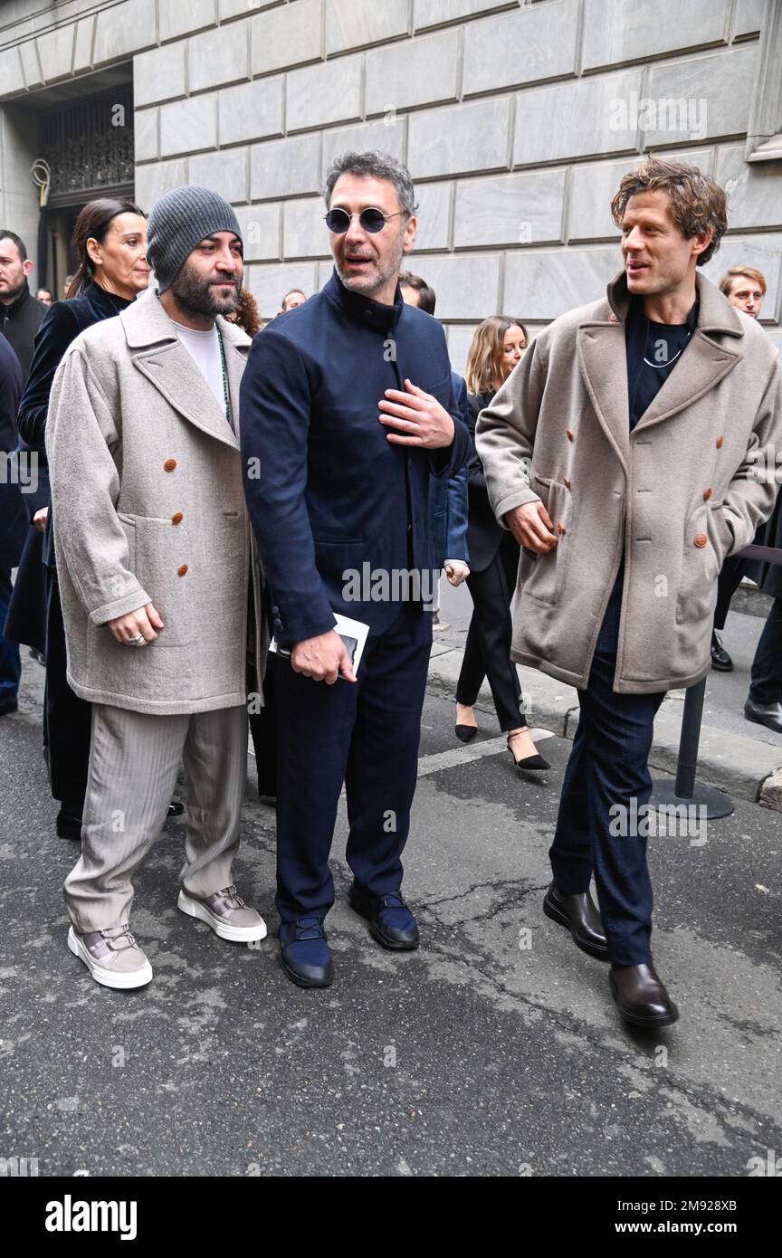 Milan, Italy. 16th Jan, 2023. Milan, Men Fashion Week, Fall Winter 2023 ...