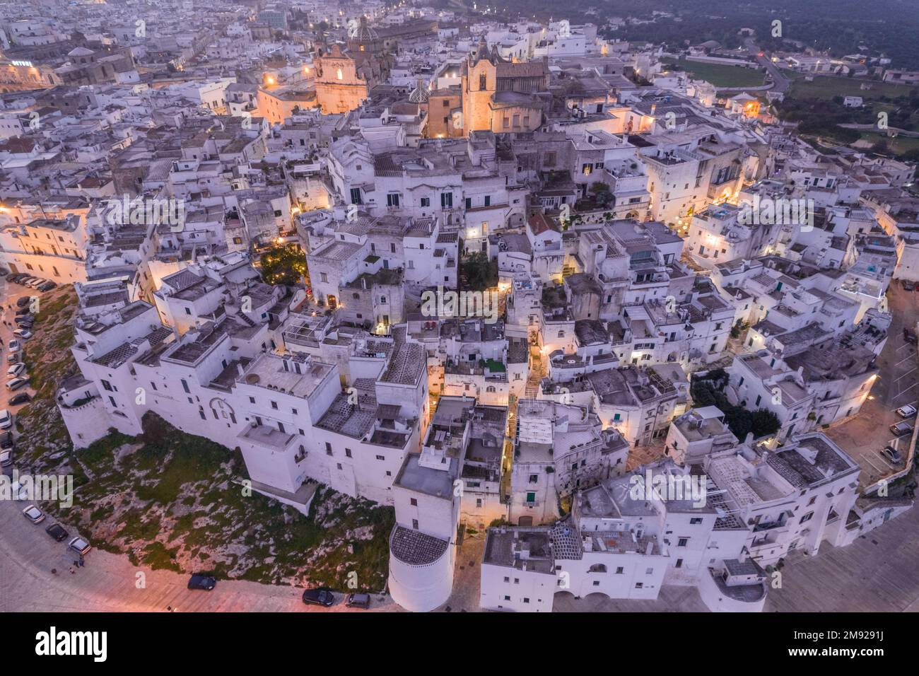 Aerial view of Ostuni white city in Puglia, Italy Stock Photo - Alamy
