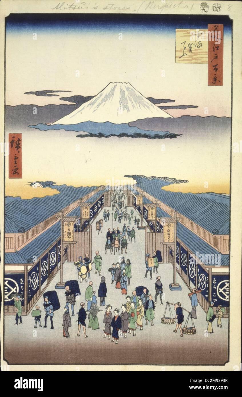 Suruga-cho, No. 8 in One Hundred Famous Views of Edo Utagawa Hiroshige ...