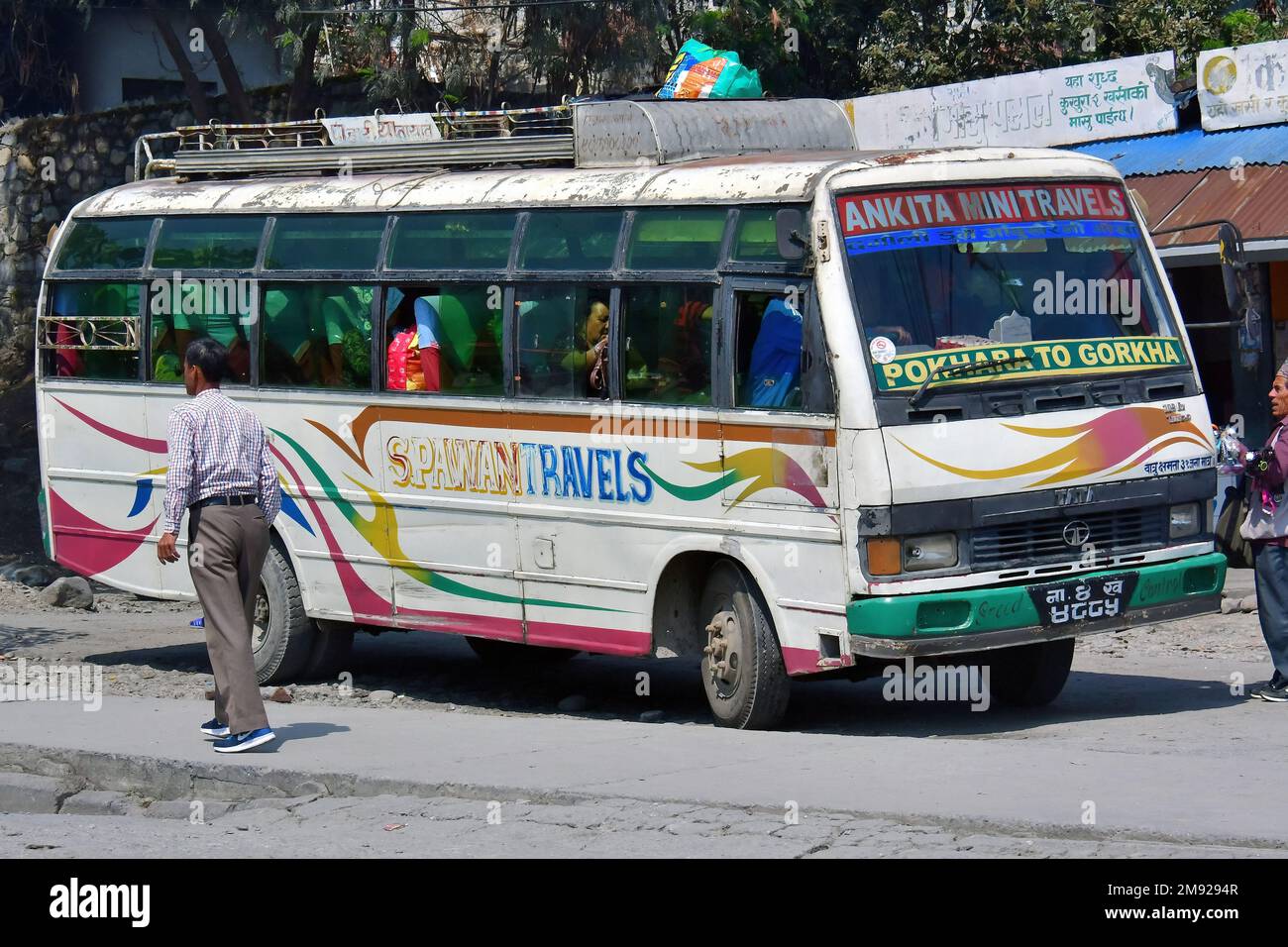 Local bus, Nepal, Asia Stock Photo - Alamy