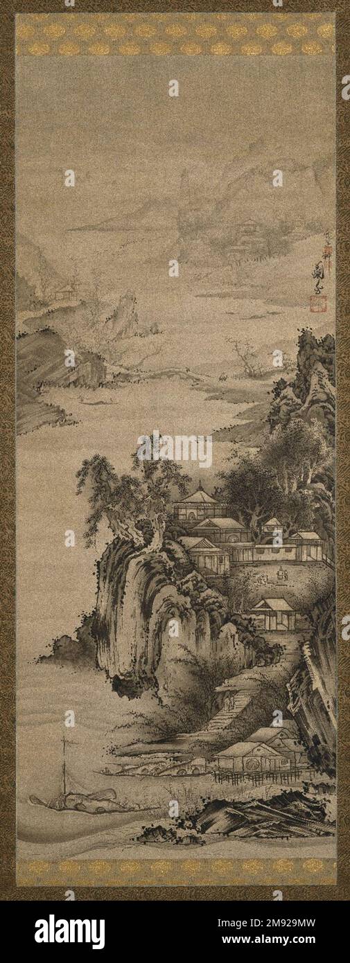 River Landscape Soga Shohaku (Japanese, 1730-1781). River Landscape ...