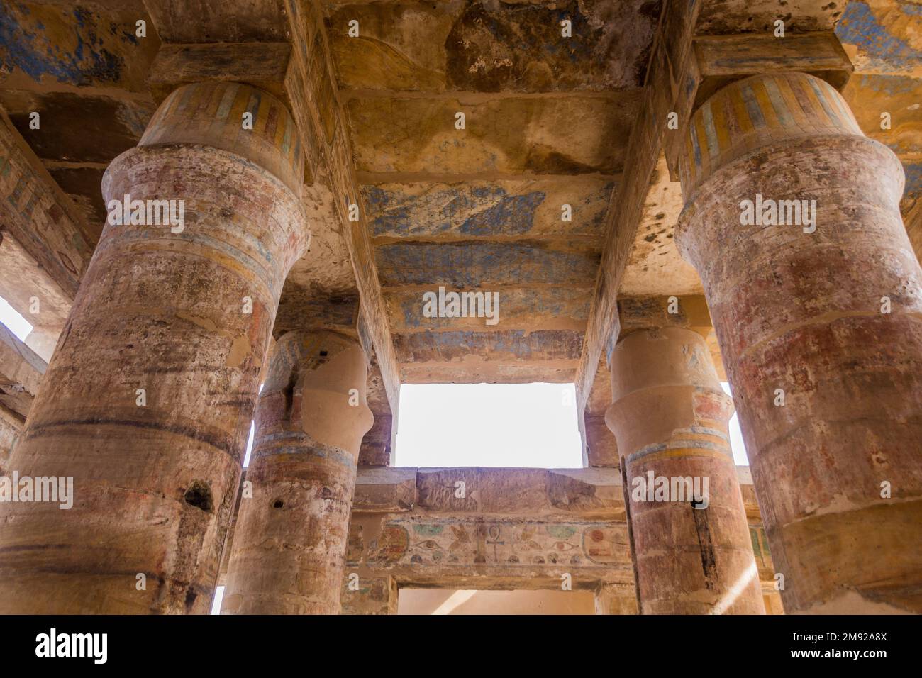 Columns of the Festival Hall of Thutmose III in the Karnak Temple ...