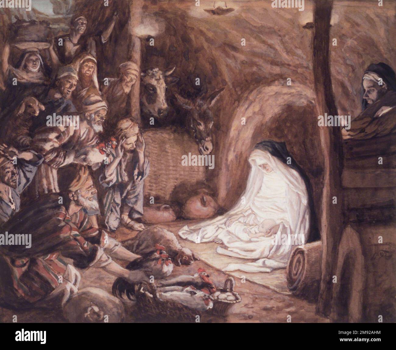 The Adoration of the Shepherds (L'adoration des bergers) James Tissot ...