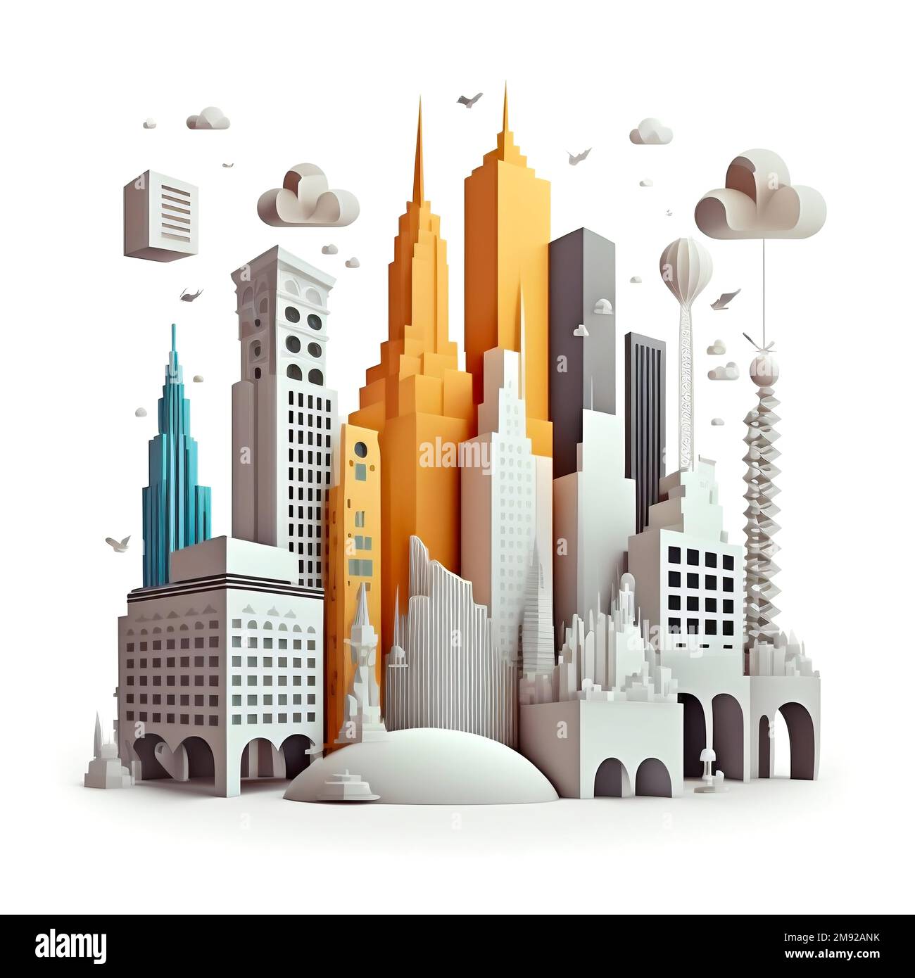 Cartoon city street Cut Out Stock Images & Pictures - Alamy
