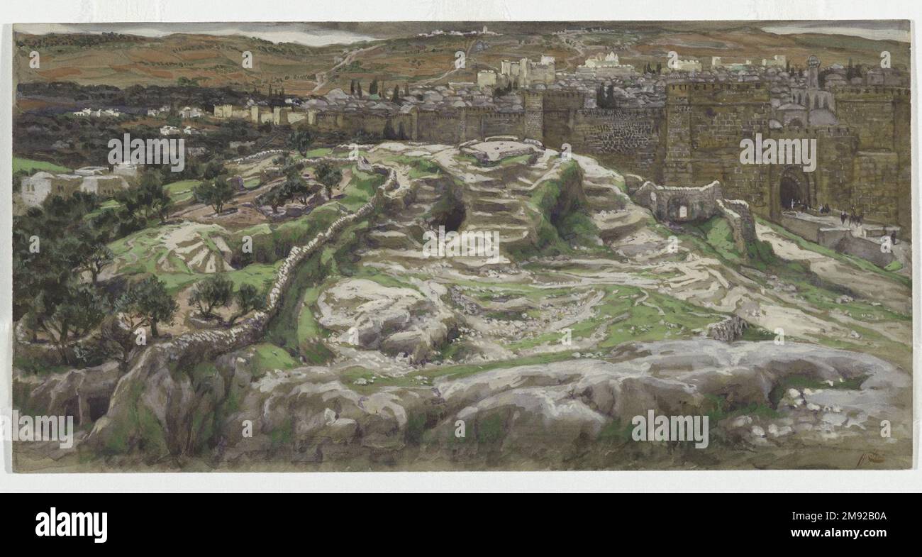Reconstruction of Golgotha and the Holy Sepulchre, Seen from the Walls ...