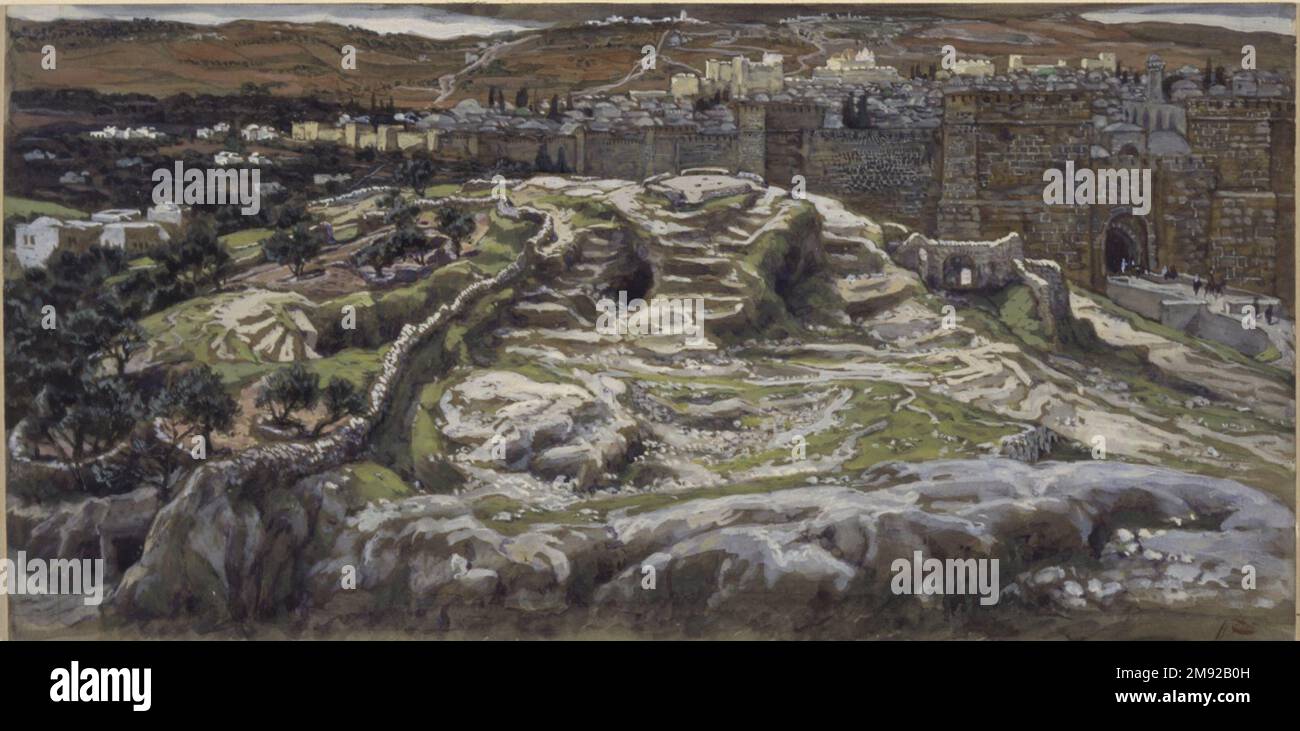 Reconstruction of Golgotha and the Holy Sepulchre, Seen from the Walls ...