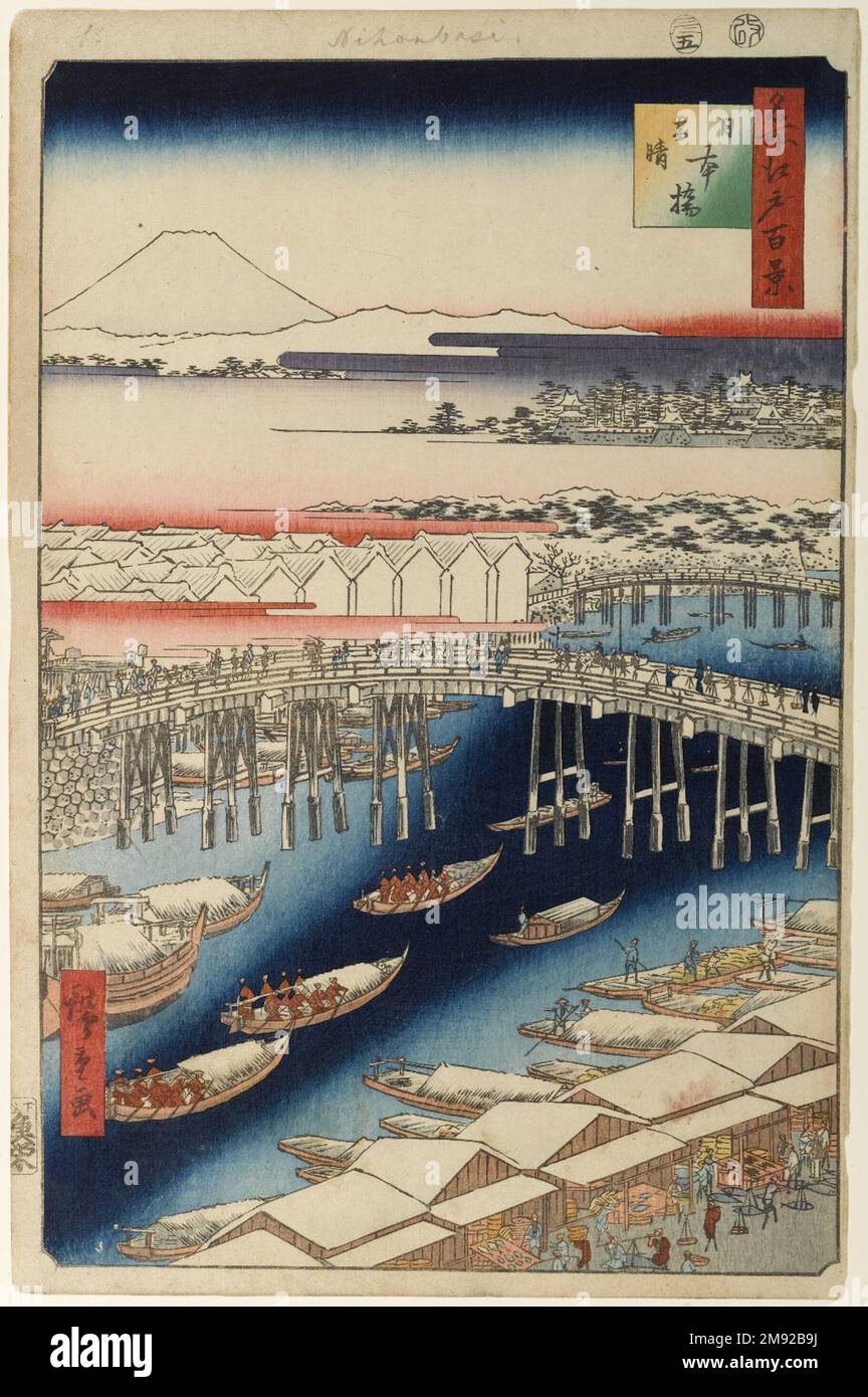 Nihonbashi, Clearing After Snow, No. 1 in One Hundred Famous Views of ...
