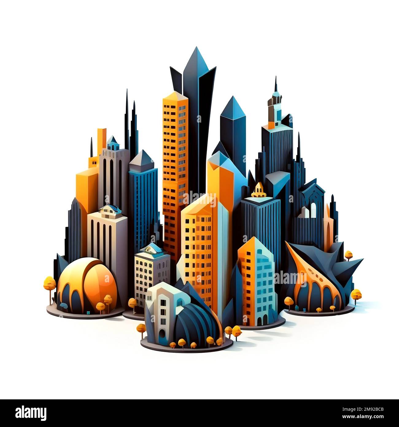 Future town cartoon Cut Out Stock Images & Pictures - Alamy