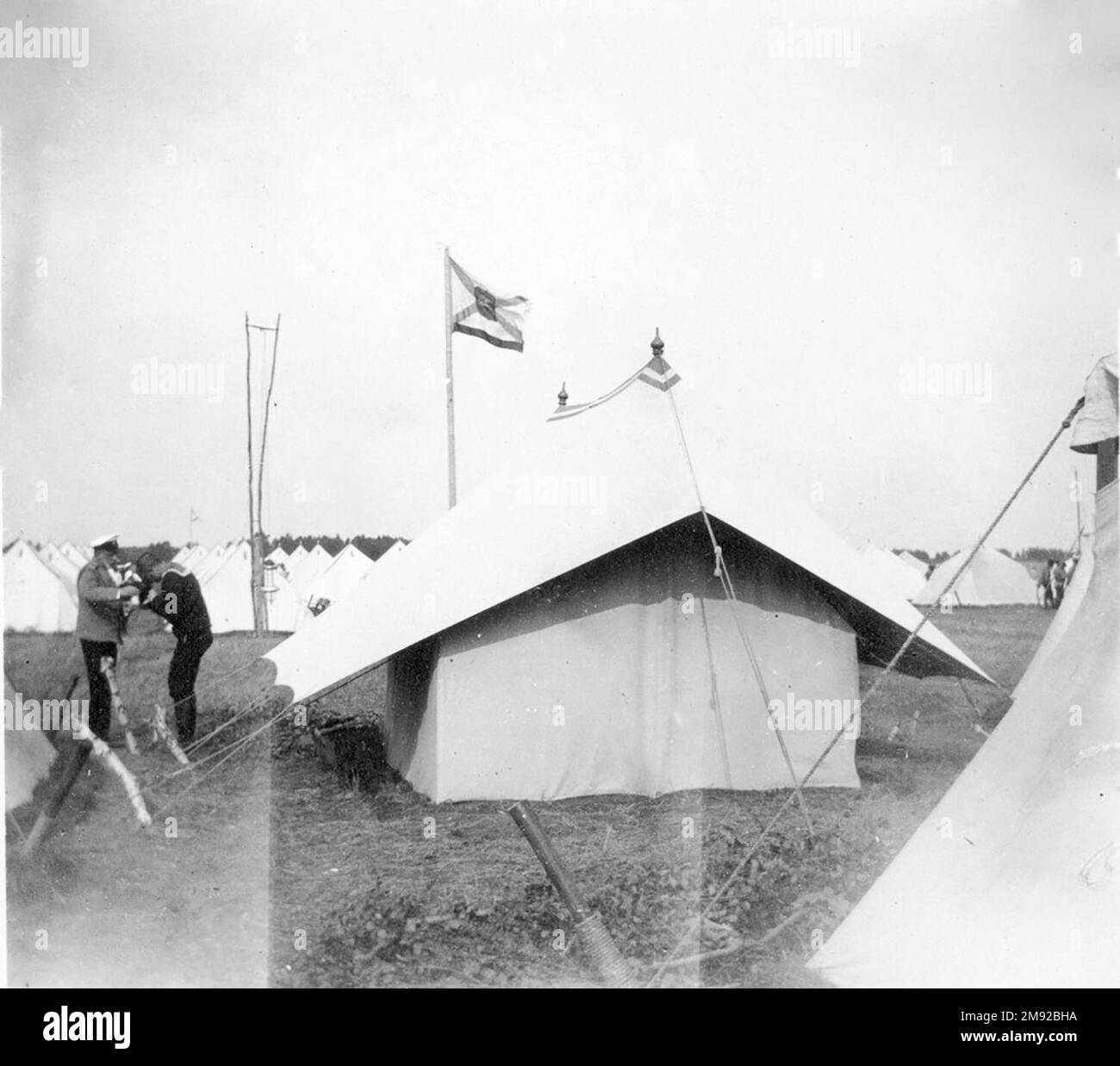 Tent of the commander of the Guards crew ca. 26 August 1912 Stock Photo ...