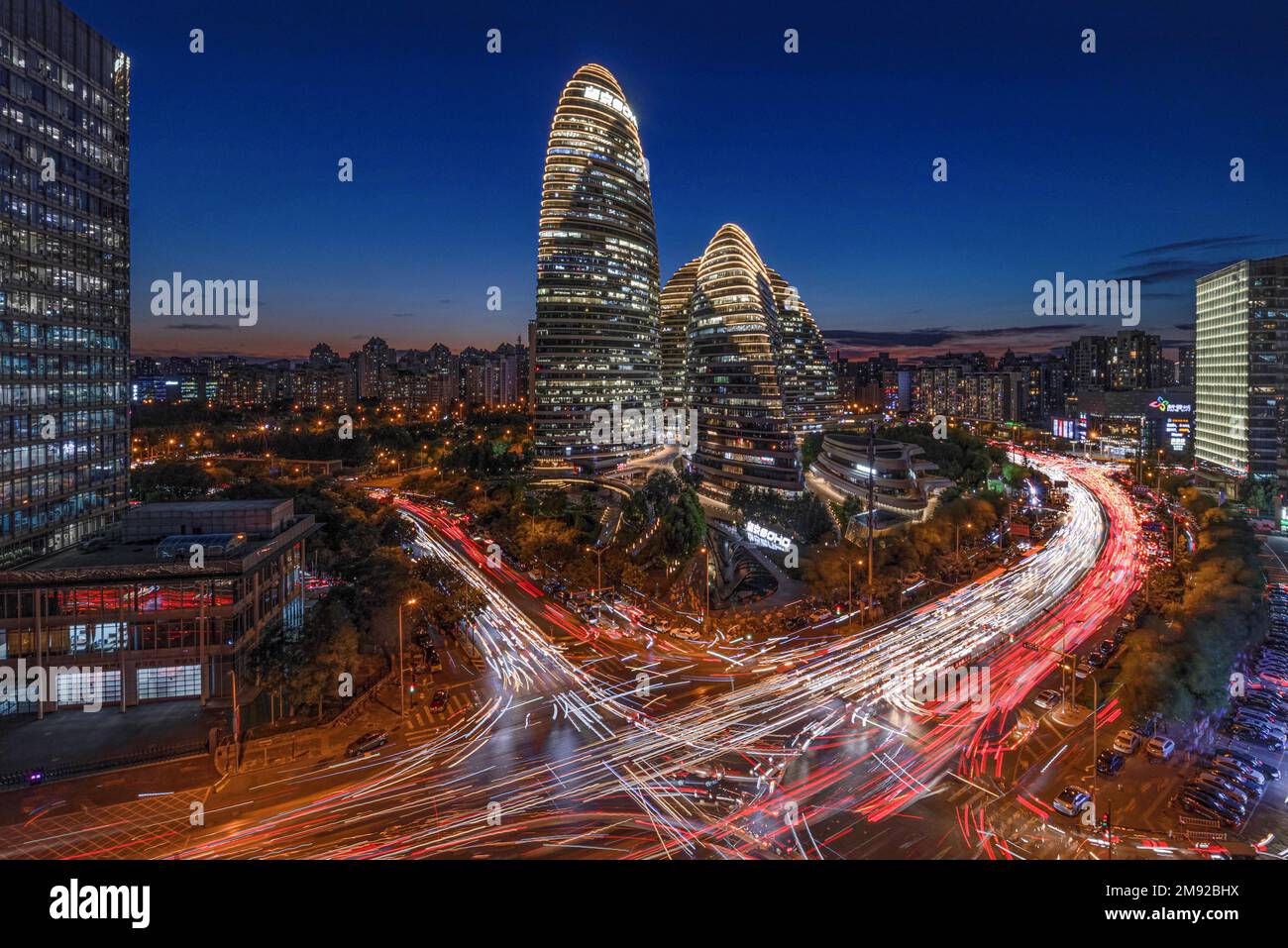 Beijing city at night Stock Photo - Alamy