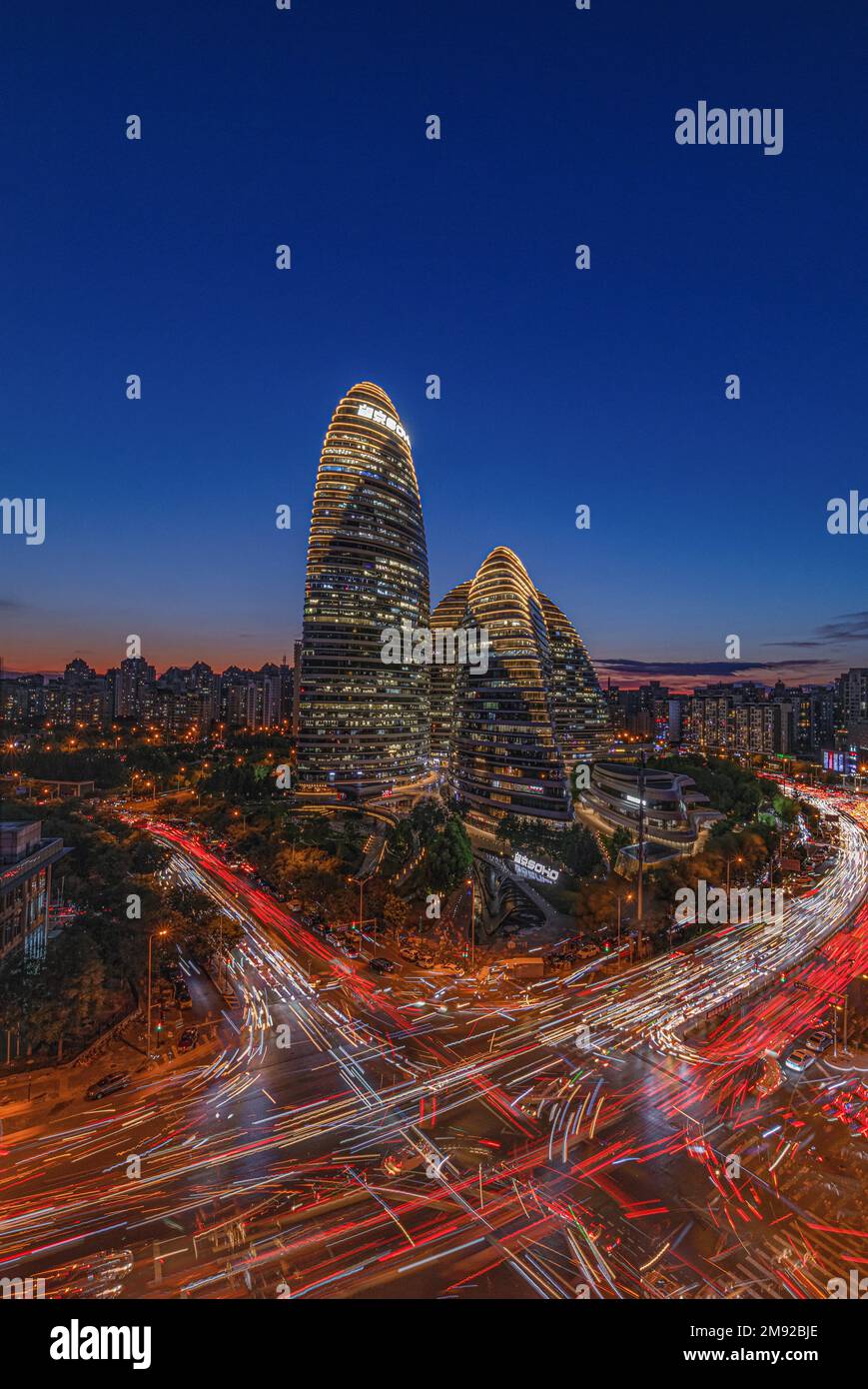 Beijing city at night Stock Photo - Alamy