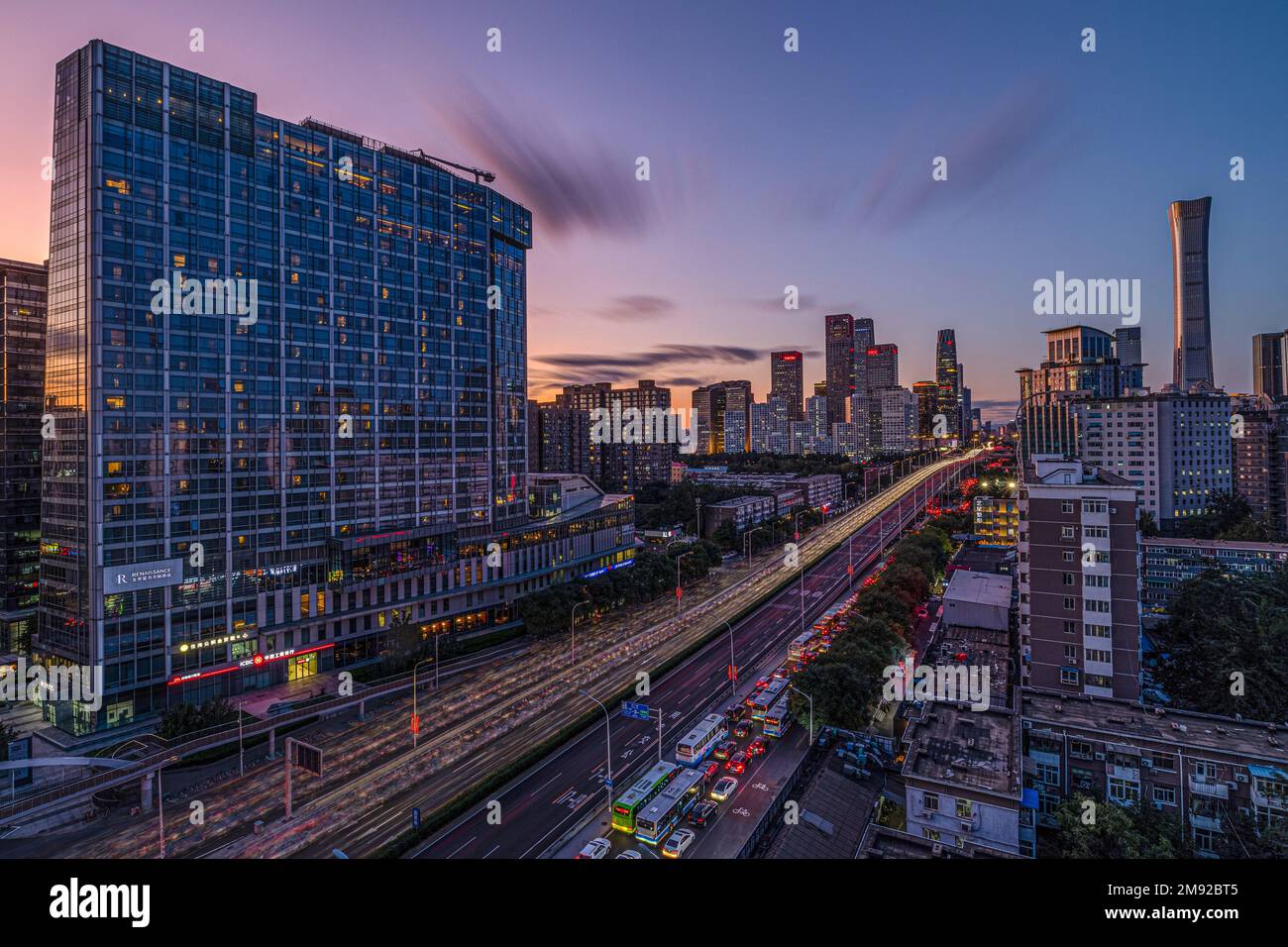 Beijing city at night Stock Photo - Alamy